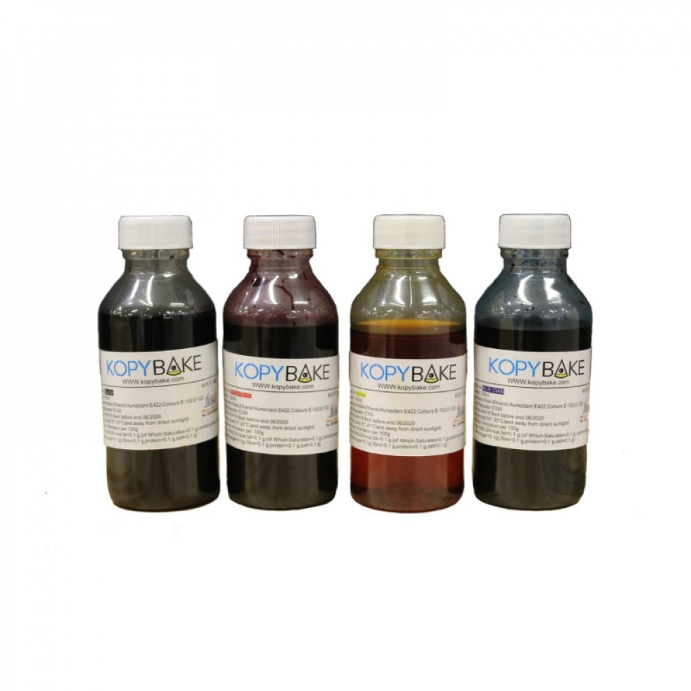 Edible Inks Set of 4 Colours CMYK - Kopybake